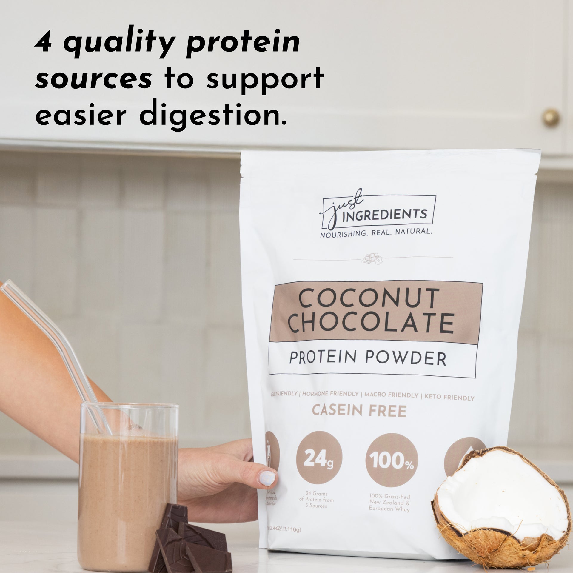 Coconut Chocolate Protein Powder – Just Ingredients