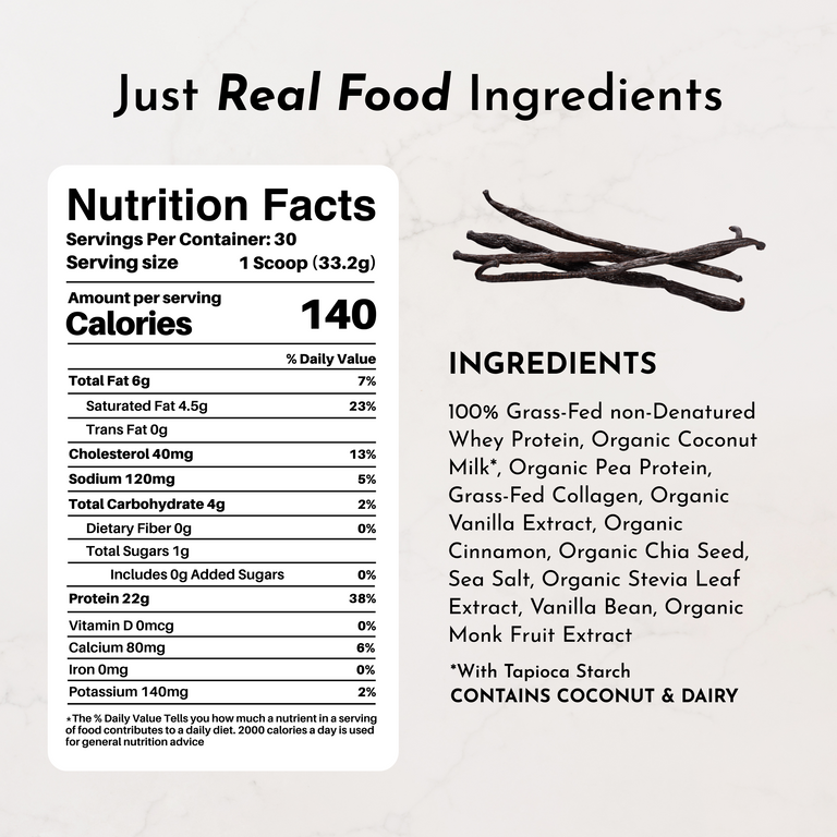 Vanilla Bean Protein Powder – Just Ingredients