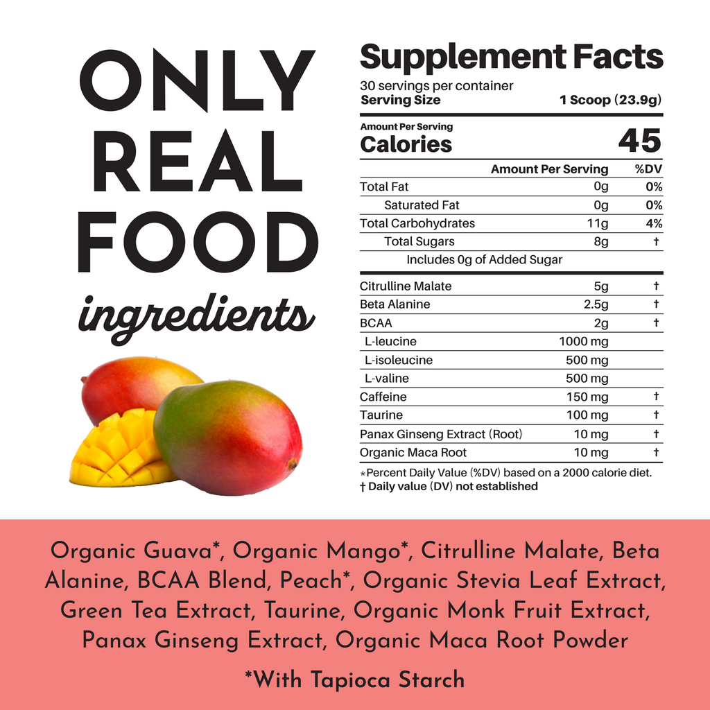 Guava Mango Pre-Workout – Just Ingredients