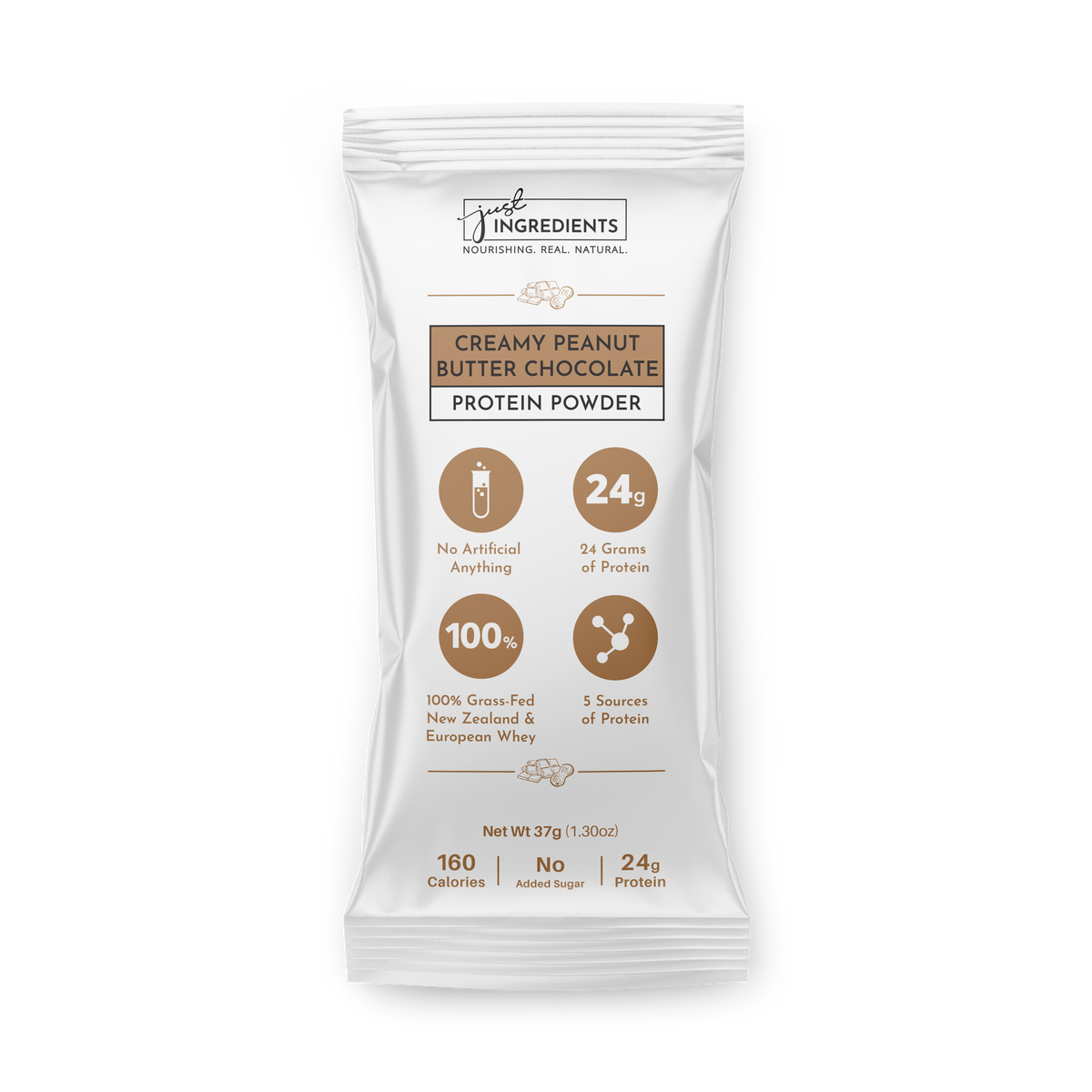 Creamy Peanut Butter Chocolate Protein Powder Stick – Just Ingredients