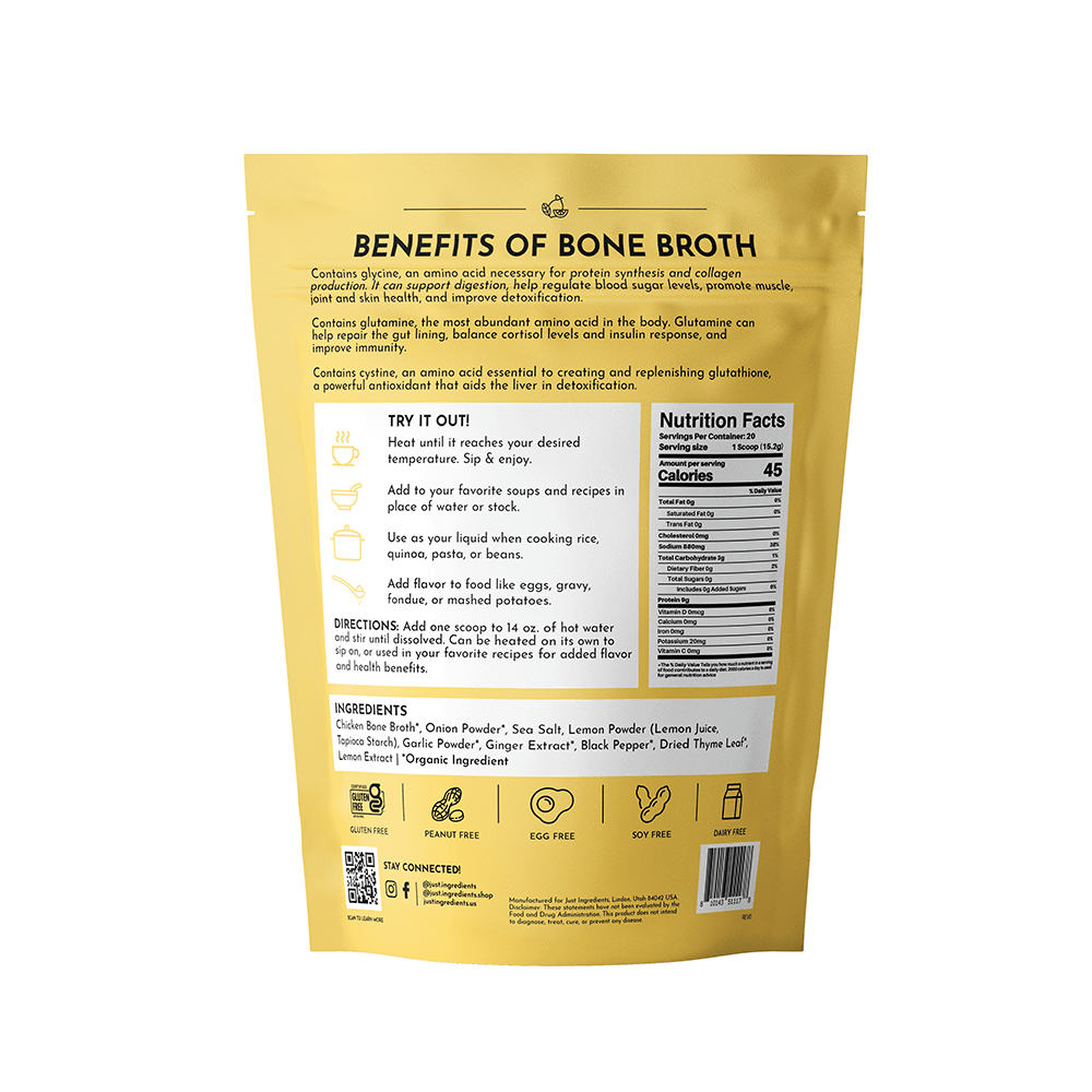 Lemon Herb Bone Broth – Just Ingredients