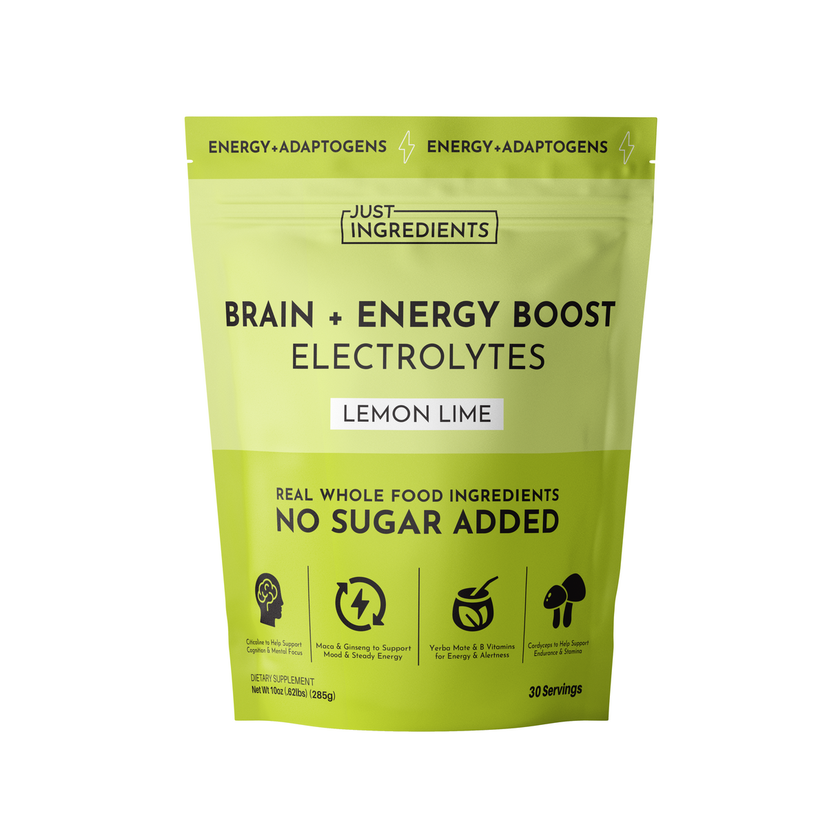 Brain + Energy Boost Lemon Lime & Electrolytes – Just Ingredients