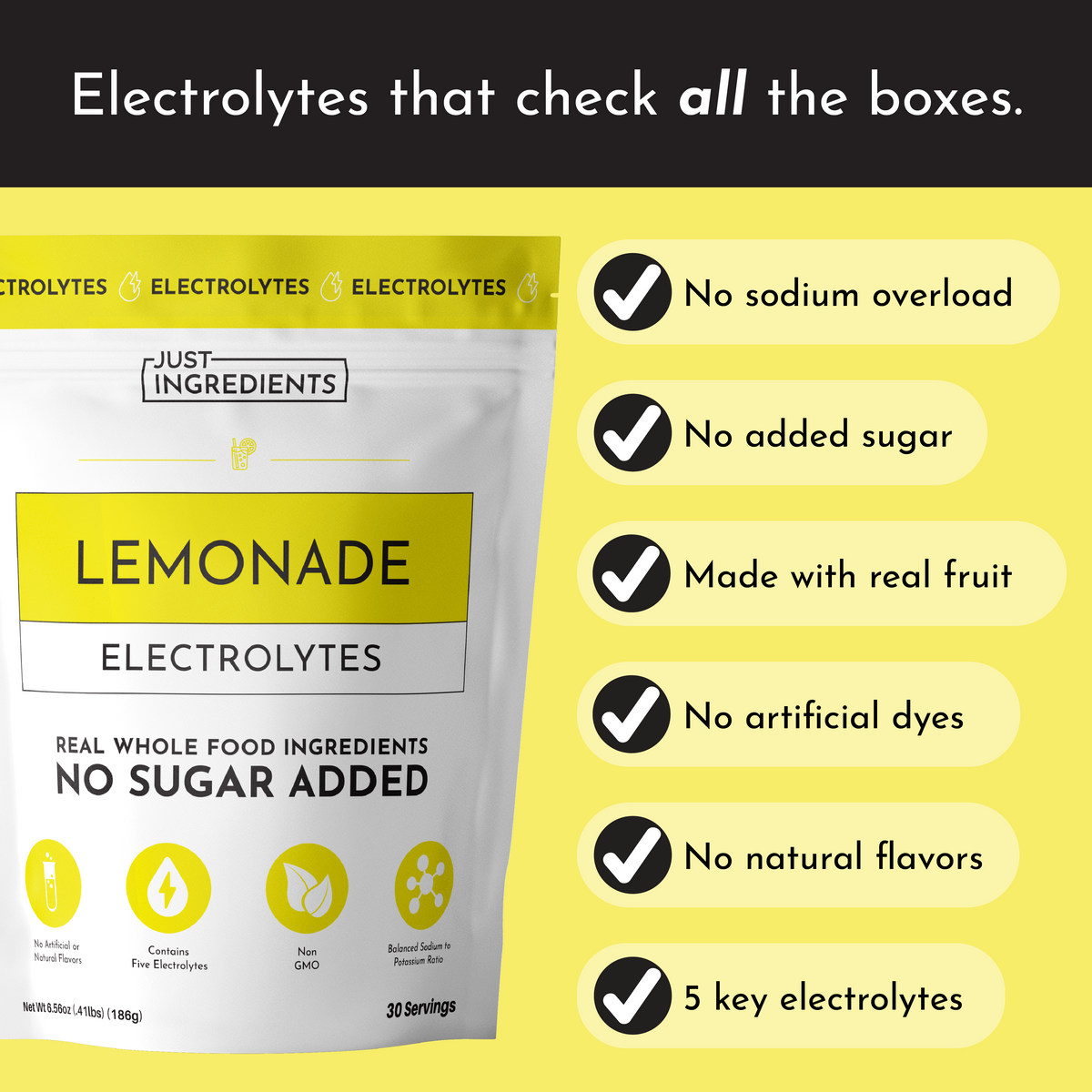 Lemonade Electrolytes – Just Ingredients