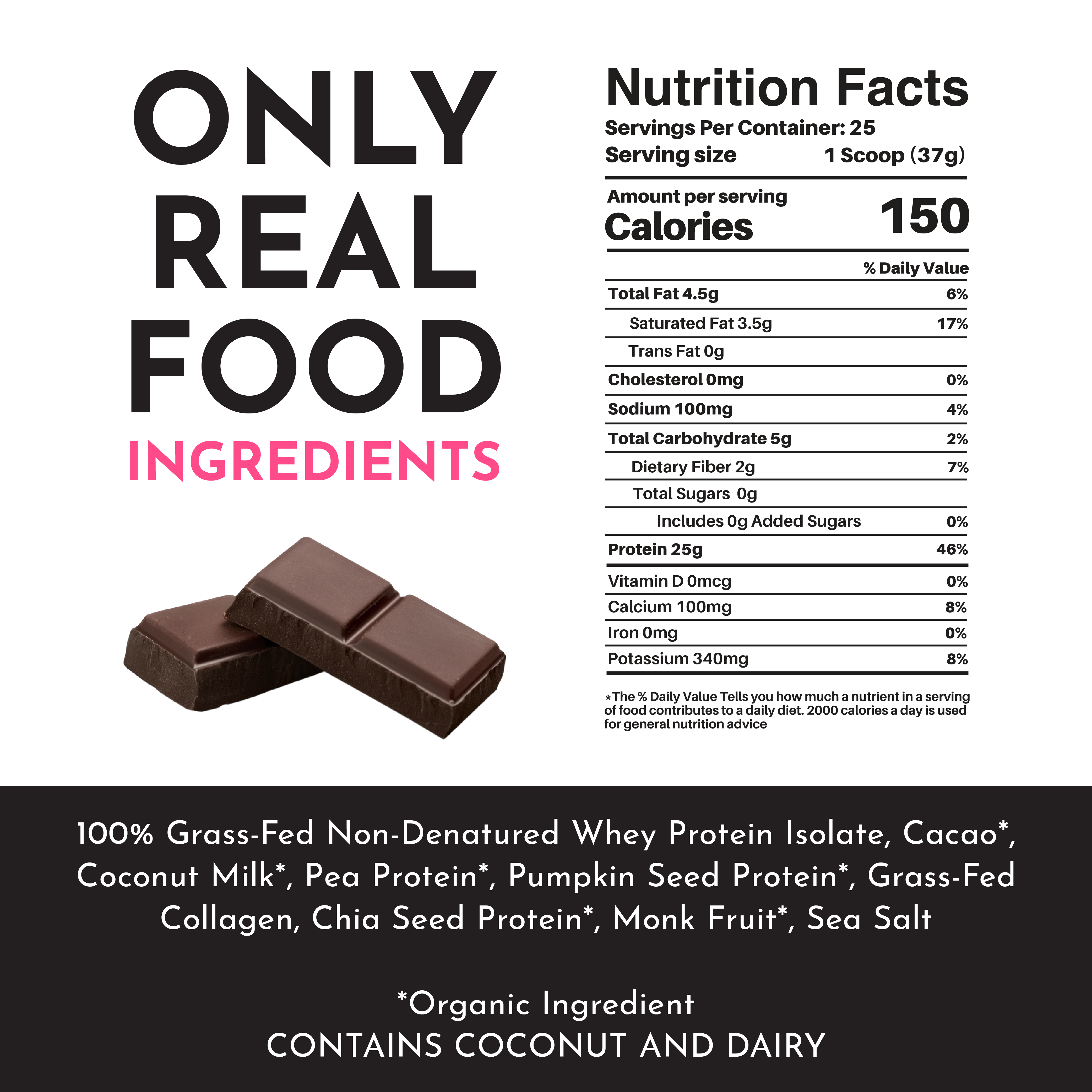Chocolate Protein Powder - NSF – Just Ingredients