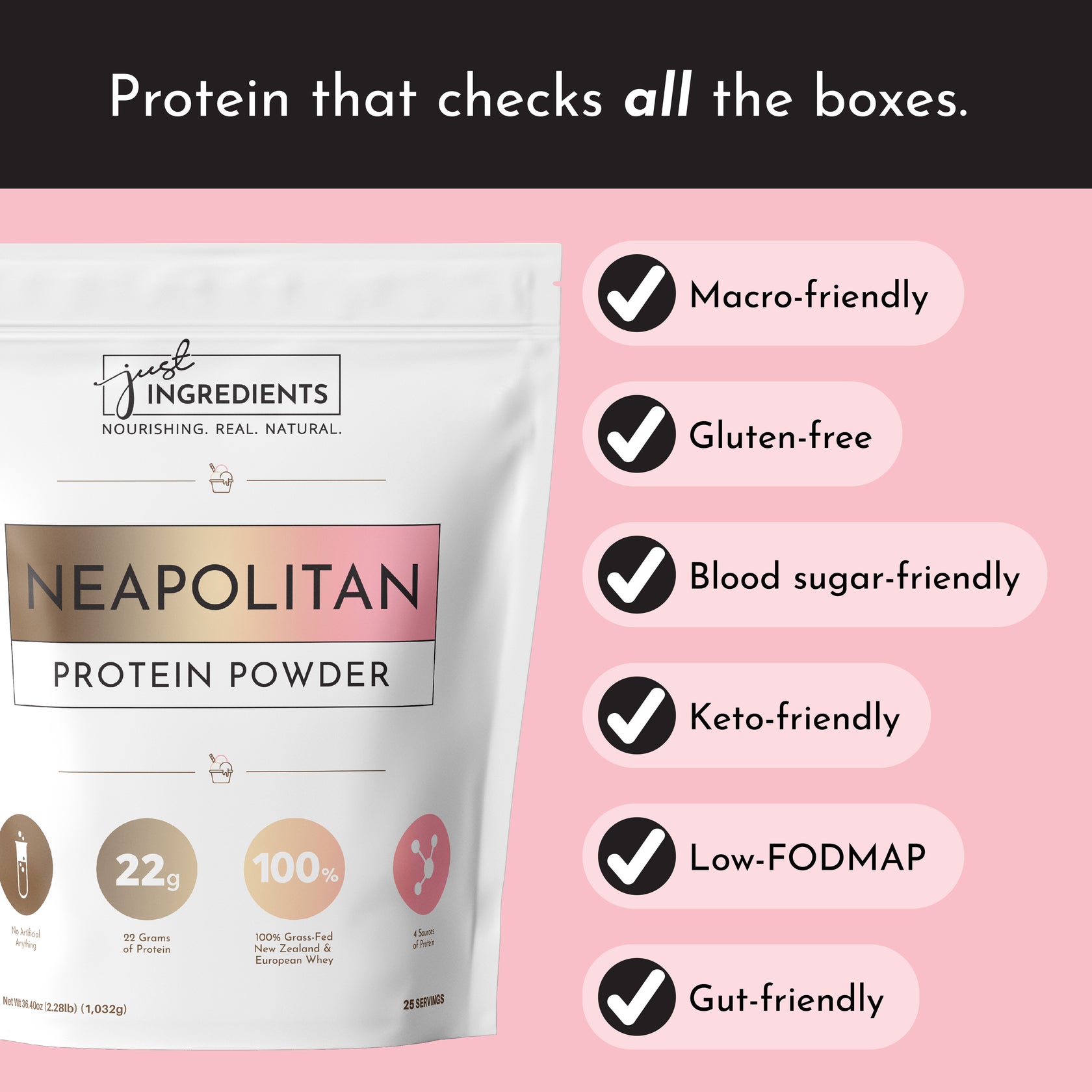 Neapolitan Protein Powder – Just Ingredients