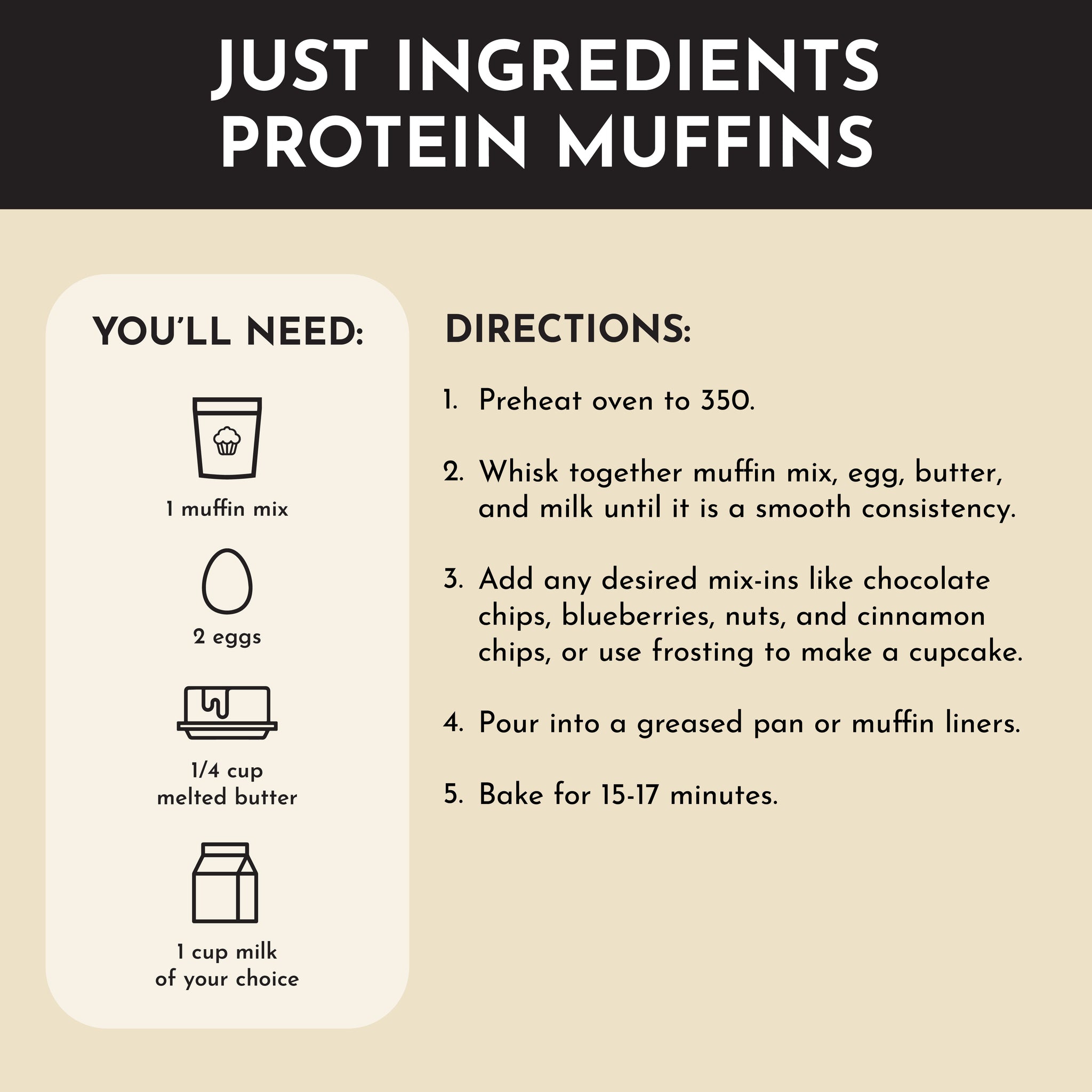 Plain Muffin Mix – Just Ingredients