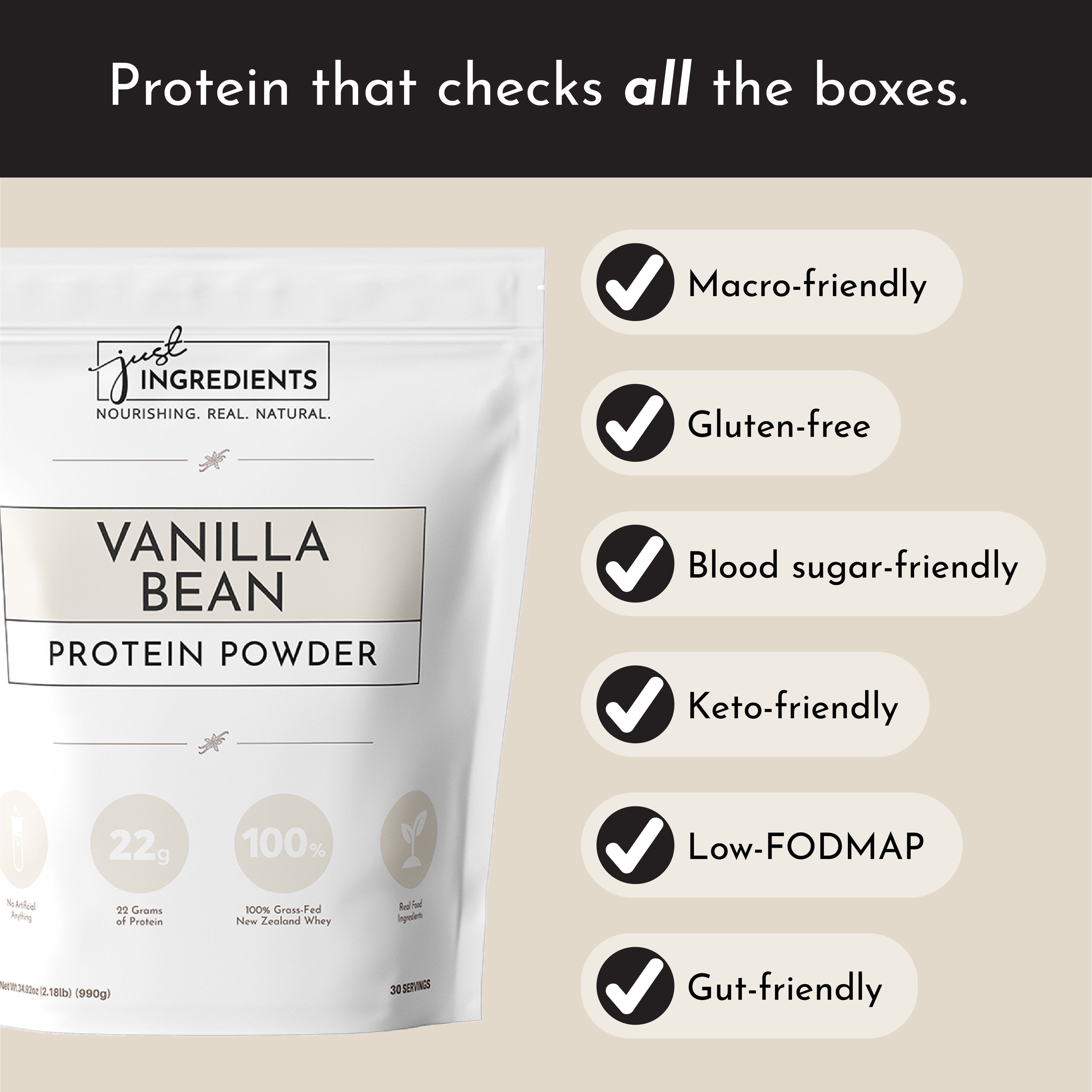 Vanilla Bean Protein Powder – Just Ingredients