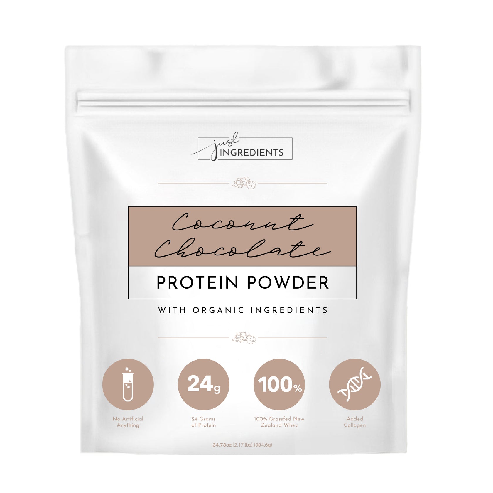 JUST INGREDIENTS COCONUT CHOCOLATE PROTEIN POWDER