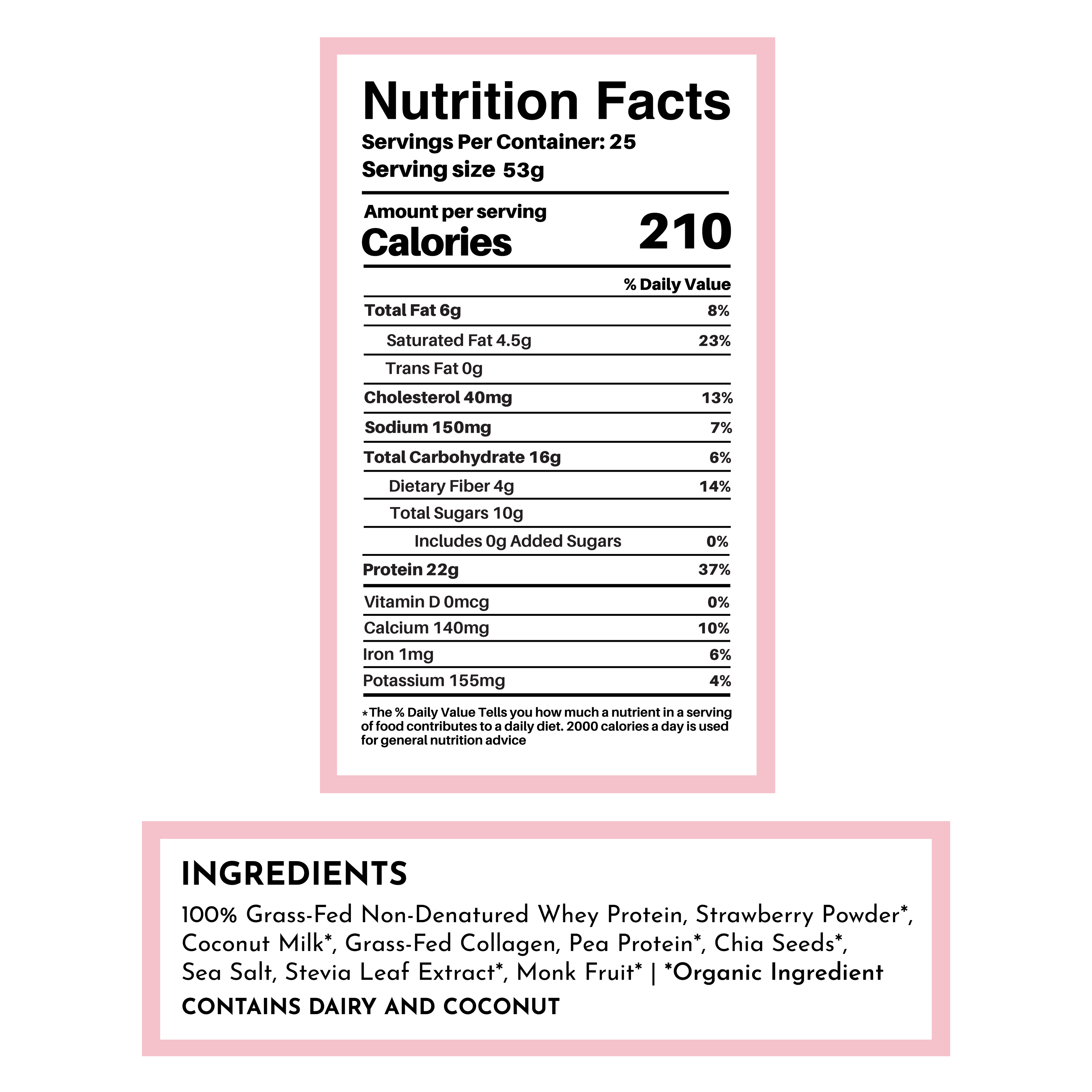 Strawberries & Cream Protein Powder – Just Ingredients